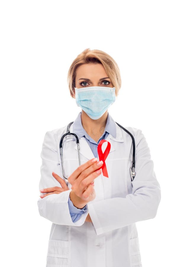 Doctor with aids ribbon stock image. Image of aids, doctor - 106037255