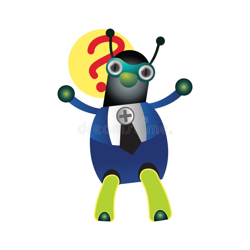 Doctor Ant with Question Mark. Vector Illustration Decorative Design ...