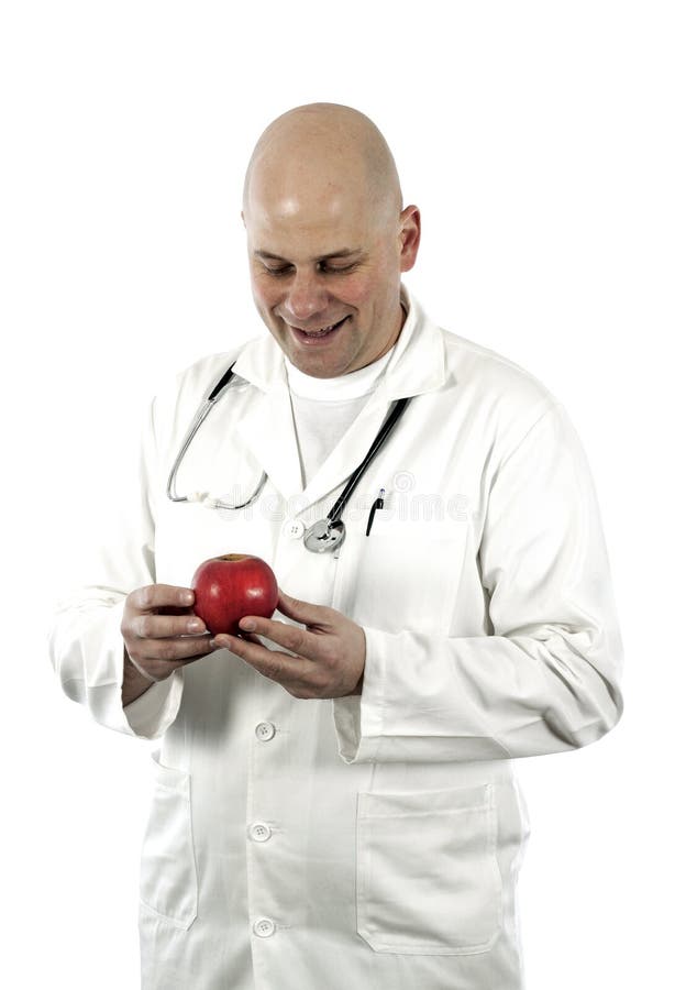 Doctor with apple stock image. Image of professional - 23323815