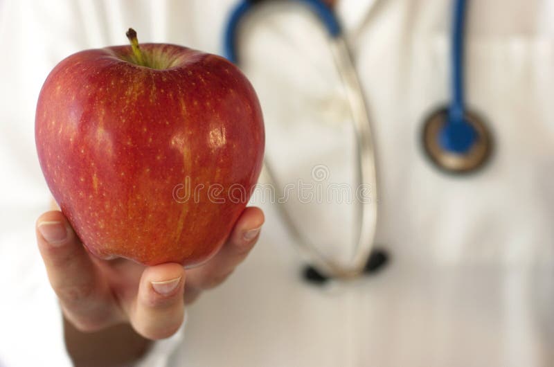 Doctor. Apple. Stethoscope stock photo. Image of isolated - 34034612