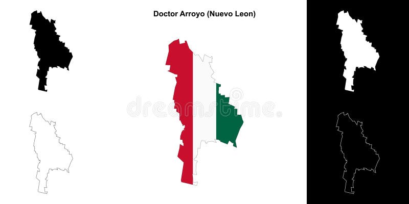 Doctor Arroyo outline map stock illustration. Illustration of ...