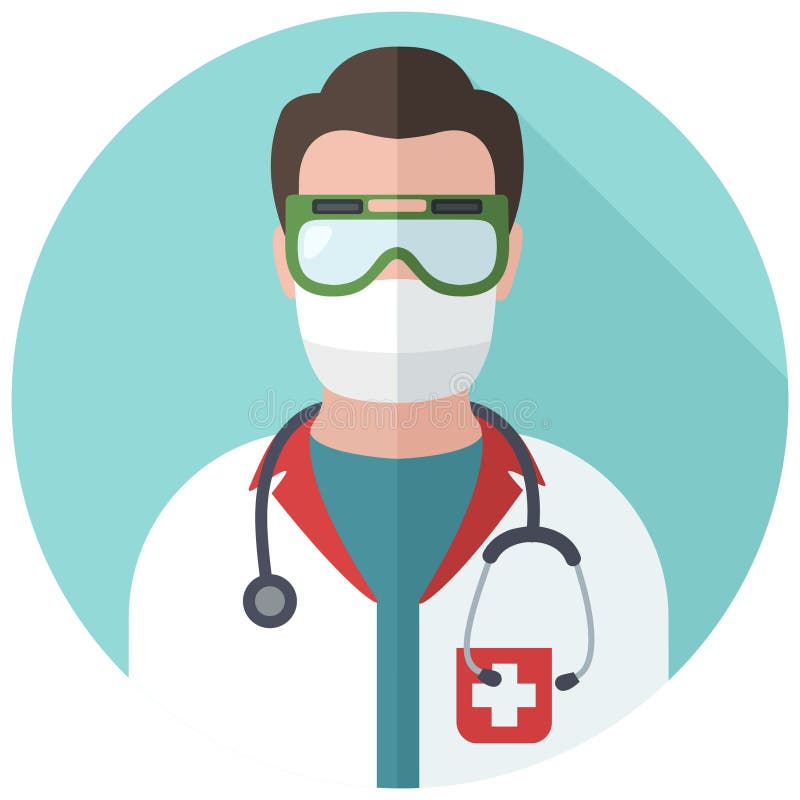 Doctor avatar icon stock illustration. Illustration of hazard - 187018553