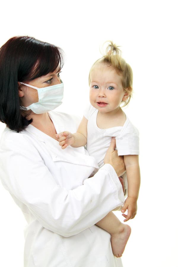 Doctor with baby stock image. Image of beautiful, isolated - 10925085