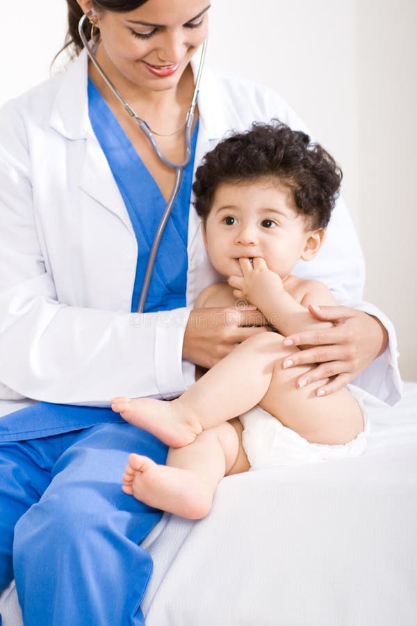 Pediatrician Doctor and Patient - Small Child Stock Image - Image of ...