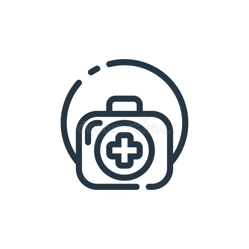 Doctor Bag Icon Vector from Hospital Concept. Thin Line Illustration of ...