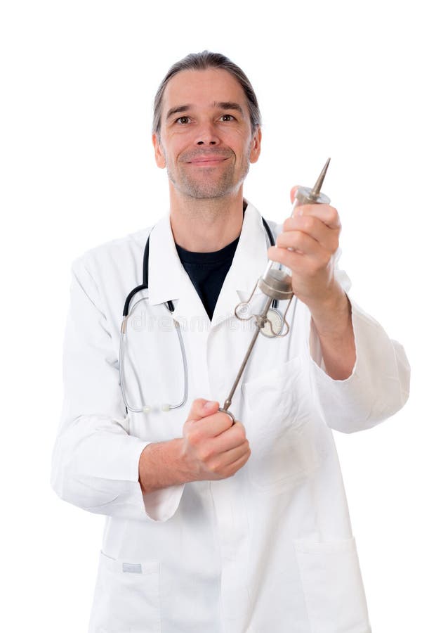 Doctor with a Big Injection Stock Photo - Image of needle, dance: 47871868