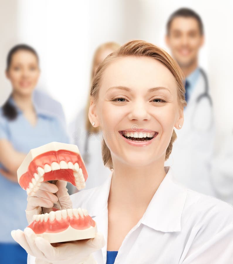 Doctor with big jaws stock photo. Image of attractive - 37812064