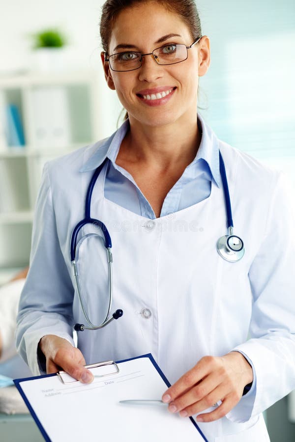 Doctor with blank stock photo. Image of clipboard, clinician - 23867476