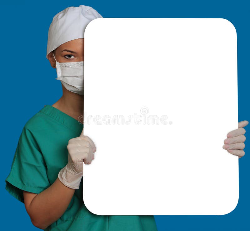 Doctor with a Blank Board stock photo. Image of green - 28781048