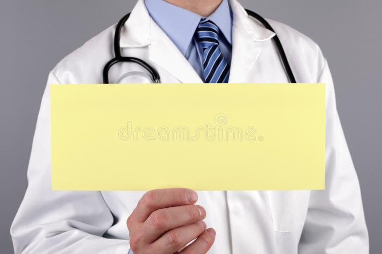 Doctor with blank sign stock image. Image of people, person - 29105985