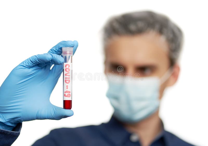 Doctor with blood sample stock photo. Image of disease - 179271970