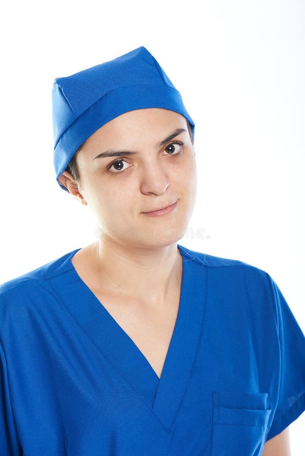 Doctor blue uniform stock photo. Image of beauty, medic - 70375010