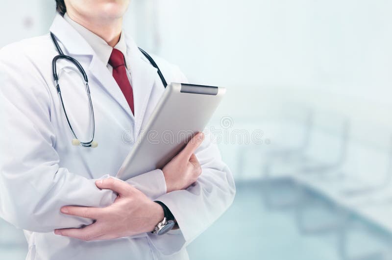 Medicine and Healthcare Concept. Doctor with Stethoscope in Clinic ...