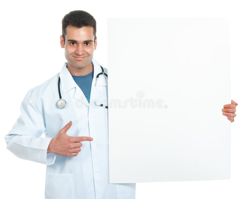 Doctor with a board stock photo. Image of young, caucasian - 40147188