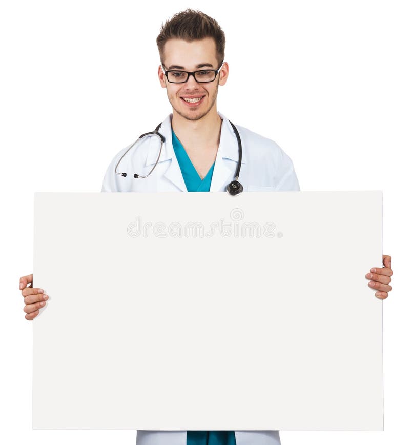 Doctor with a board stock photo. Image of young, caucasian - 40147188