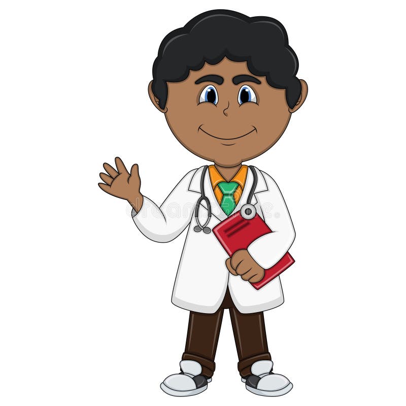 Doctor - Boy cartoon stock vector. Illustration of happy - 100042839