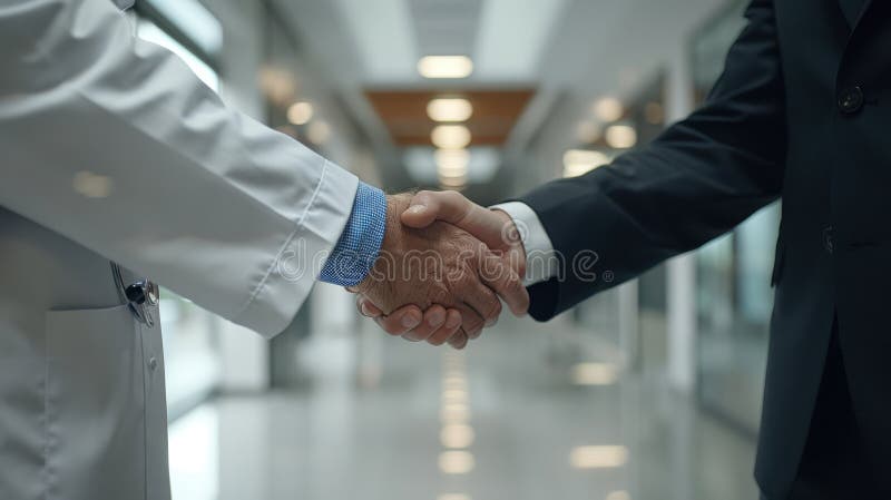 The Doctor and Businessman Handshake.AI Generated Image Stock Photo ...