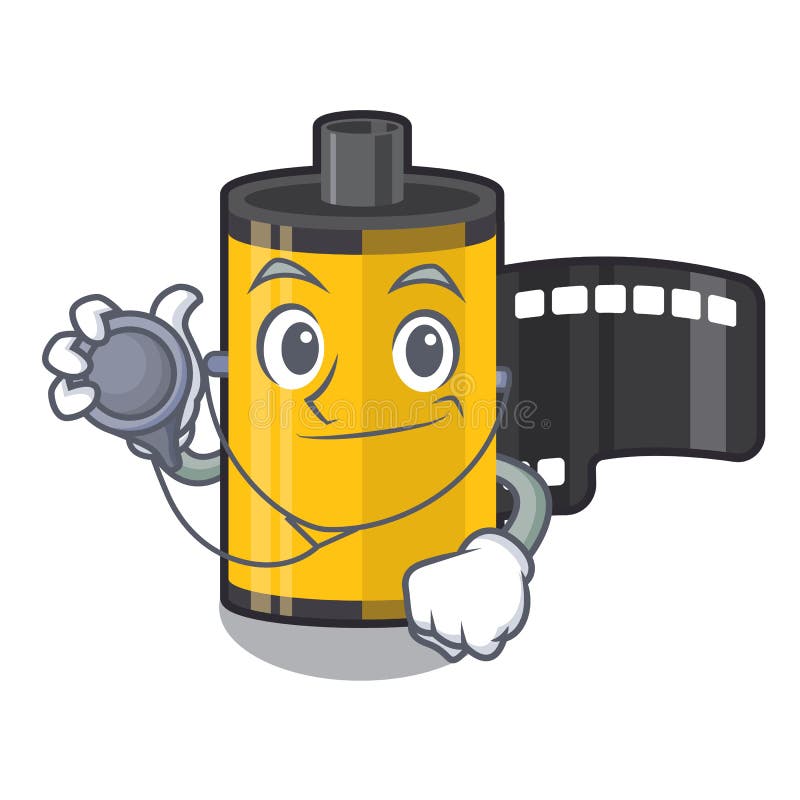 Doctor Camera Roll in the Mascot Shape Stock Vector - Illustration of ...
