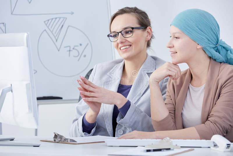 Doctor and cancer patient stock photo. Image of consultation - 89393468