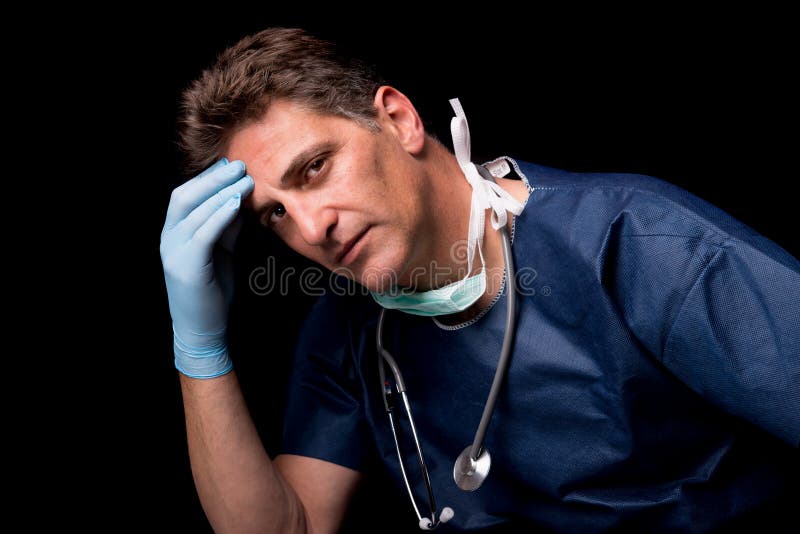 Doctor cansado imagen de archivo. Imagen de pulmonar - 24077249