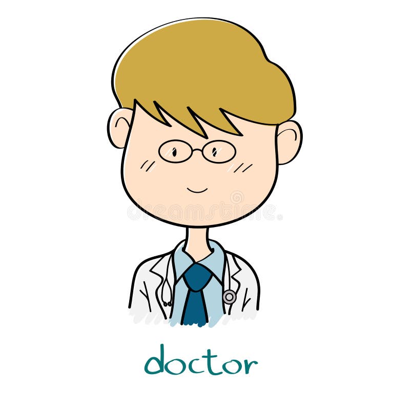 Doctor cartoon stock vector. Illustration of comic, icon - 32676506
