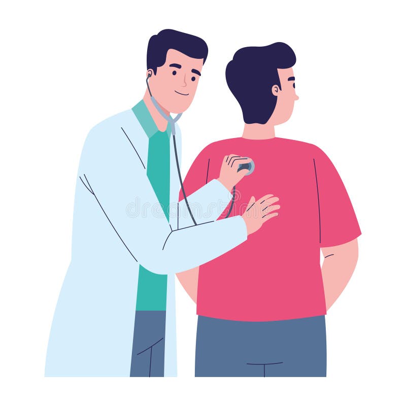 Doctor Check Up Blood Pressure Stock Vector - Illustration of ...