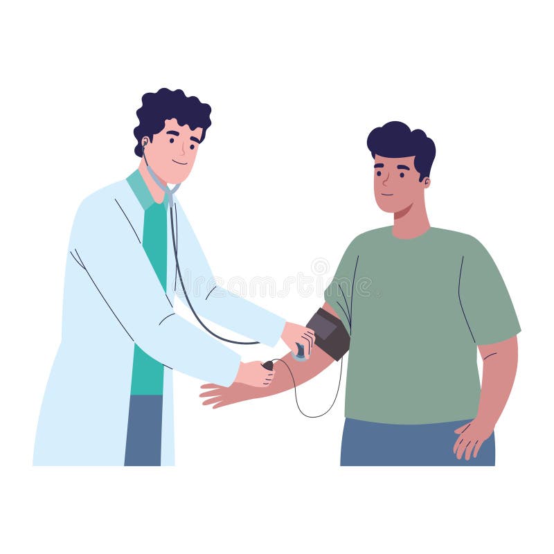Doctor Check Up Shaking with Patient Stock Vector - Illustration of ...