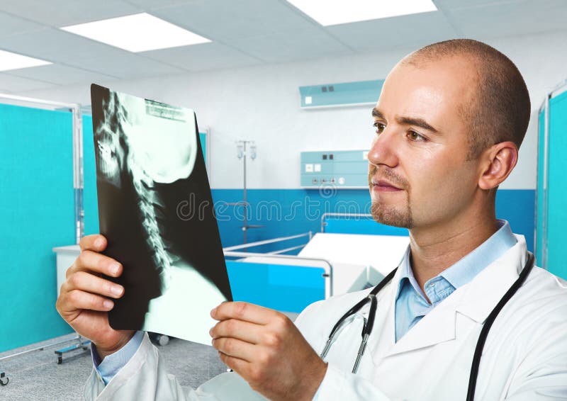 Doctor check xray stock photo. Image of profession, people - 16685662