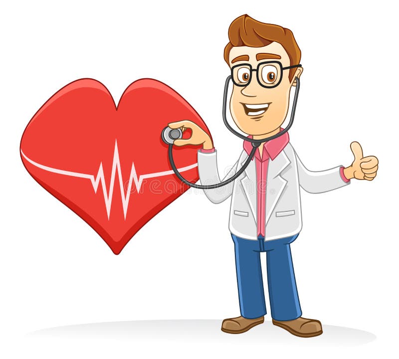 Doctor - Check your heart stock vector. Illustration of male - 38586837
