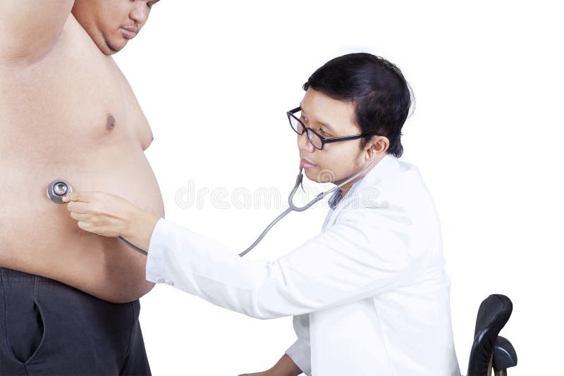 Doctor is Checking a Fat Patient Stock Photo - Image of health, medical ...