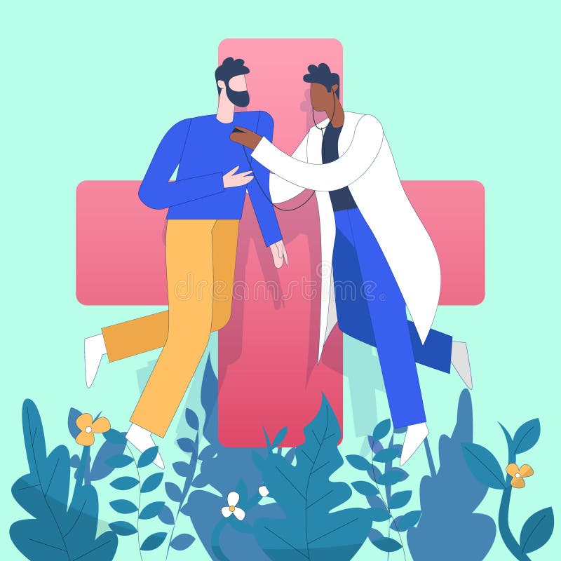 Doctor Checking Heart Stock Illustrations – 534 Doctor Checking Heart ...