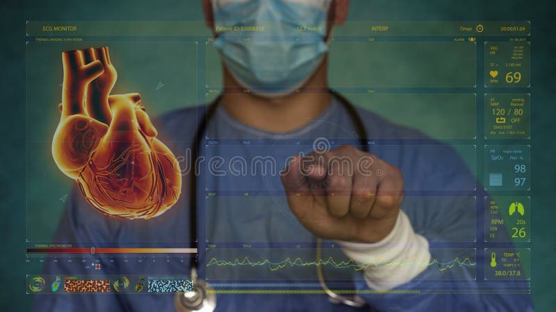 Doctor Checking Heart and Brain Testing Result, Analysis with Modern ...