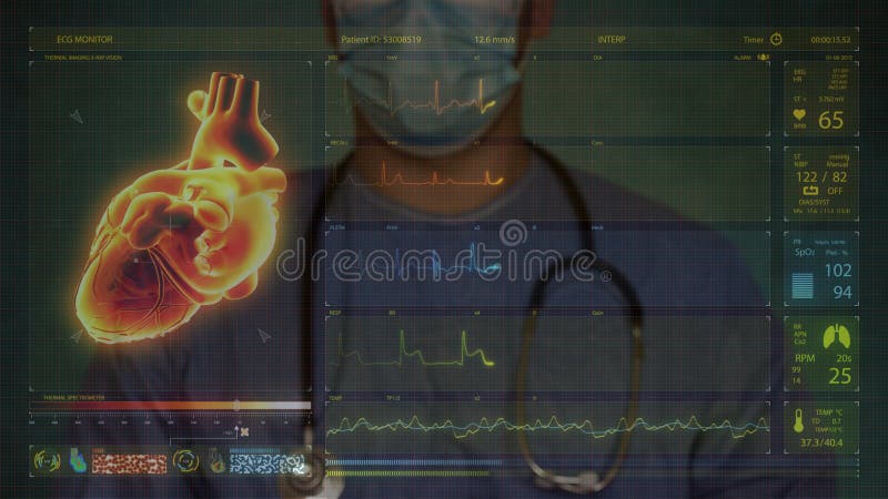 Doctor Checking Heart and Brain Testing Result, Analysis with Modern ...