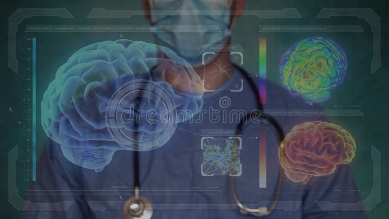 Doctor Checking Heart and Brain Testing Result, Analysis with Modern ...