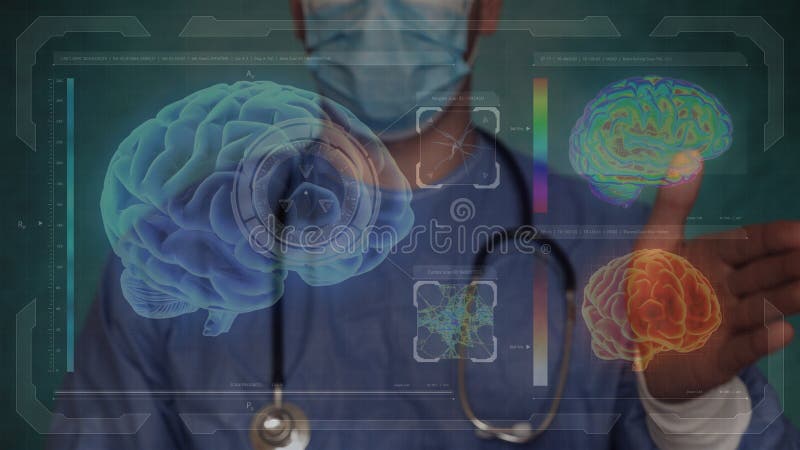 Doctor Checking Heart and Brain Testing Result, Analysis with Modern ...