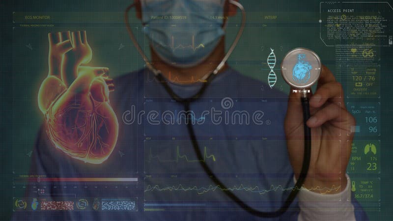 Doctor Checking Heart and Brain Testing Result, Analysis with Modern ...