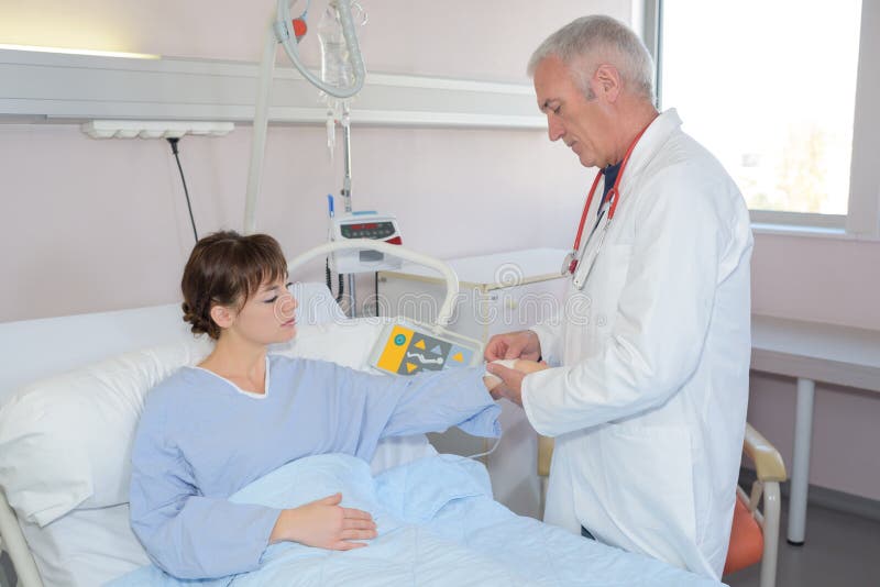 Doctor Checking in-patients Dressing Stock Photo - Image of skin, care ...