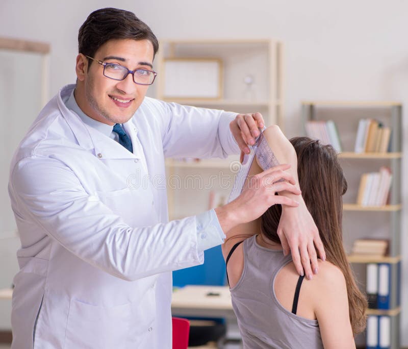 Doctor Checking Patients Joint Flexibility Stock Image - Image of ...