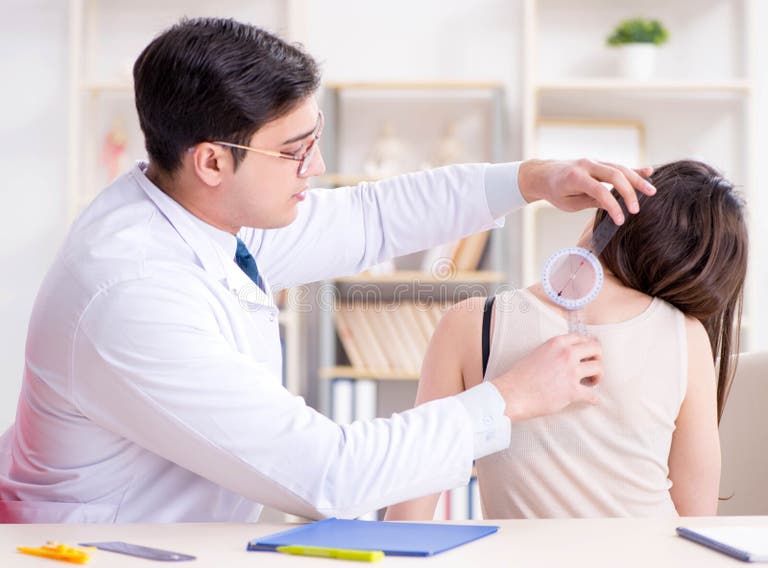 Doctor Checking Patients Joint Flexibility with Gonimeter Stock Image ...