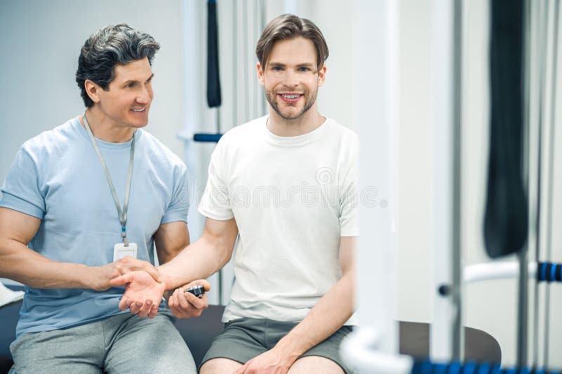 Doctor Checking the Patients Pulse Stock Image - Image of tonometer ...