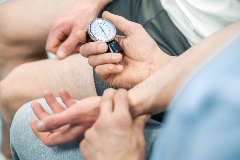 Doctor Checking the Patients Pulse Stock Image - Image of patient ...
