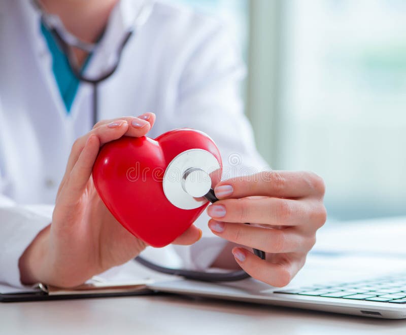 The Doctor Checking Up Heart in Medical Concept Stock Photo - Image of ...