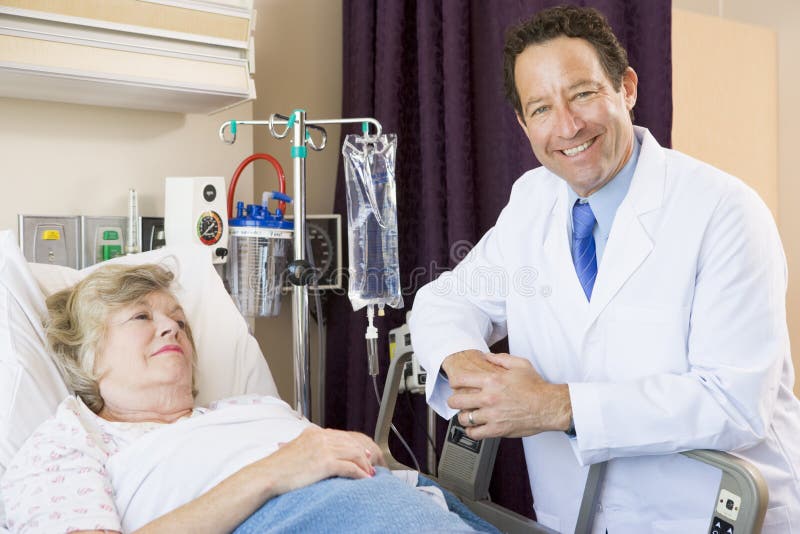 Doctor Checking Up on Patient in Hospital Stock Image - Image of ...