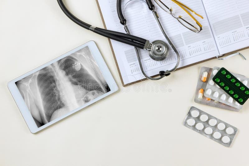 The Doctor Checks the Correctness Work of the Pacemaker on the Digital ...