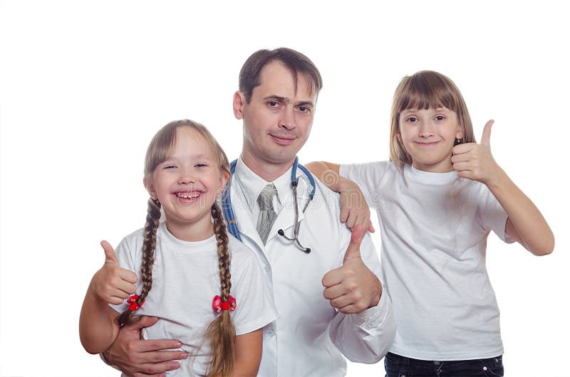 The Doctor with Children Shows a Class Stock Image - Image of clinic ...