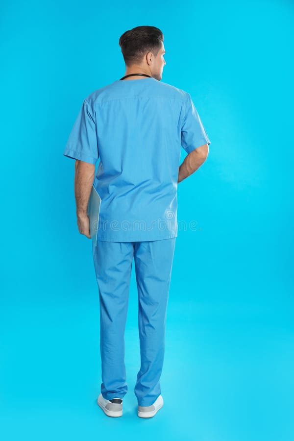 Doctor in Clean Uniform on Background Stock Photo - Image of clipboard ...