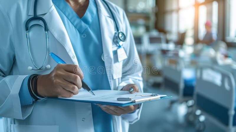 The Doctor with Clipboard.AI Generated Image Stock Image - Image of ...