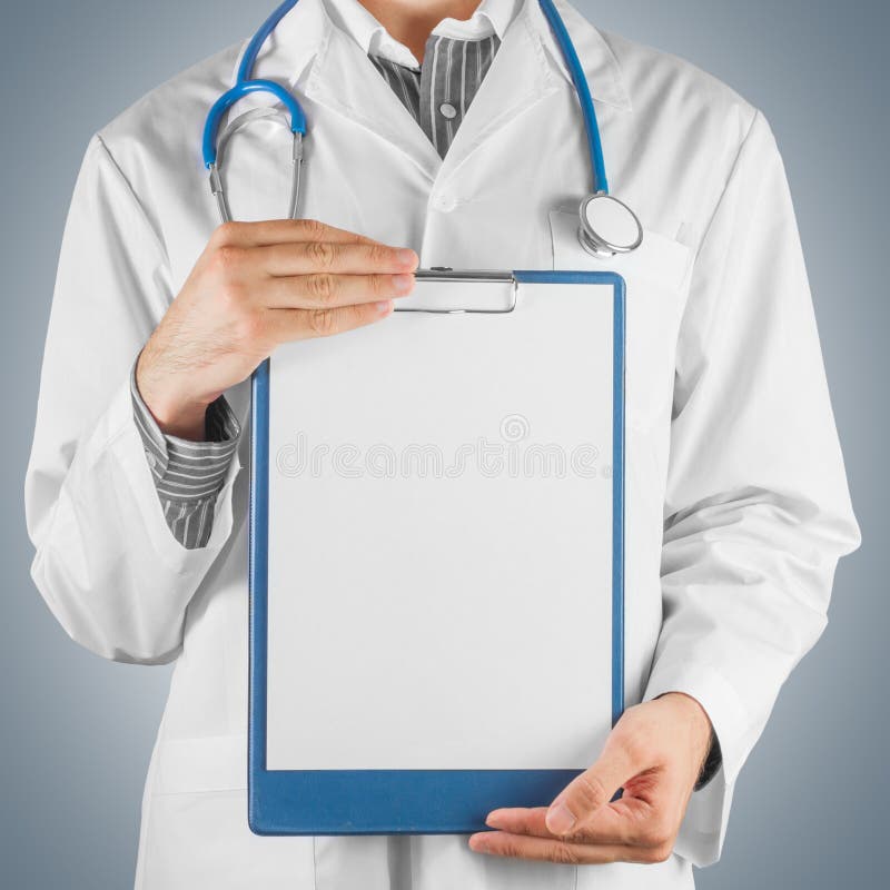 Doctor with clipboard stock photo. Image of medical, doctor - 33674208