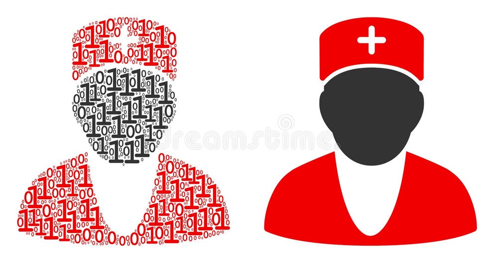 Doctor Composition of Binary Digits Stock Vector - Illustration of ...