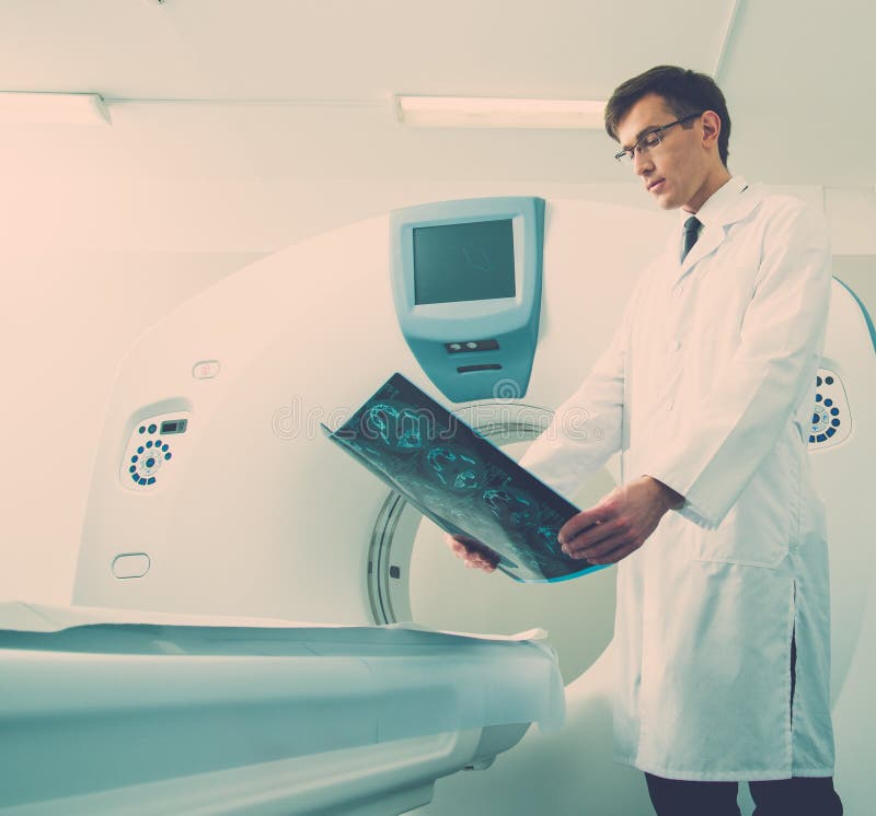 Doctor at the Computed Tomography Stock Photo - Image of diagnostic ...